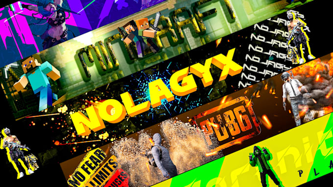 Design an amazing gaming youtube banner by Thomasdesigns92 | Fiverr