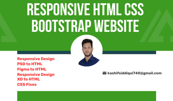 Do Frontend Development Using Html5 Css3 Bootstrap Javascript Tailwind Css By Ksiddiqui1