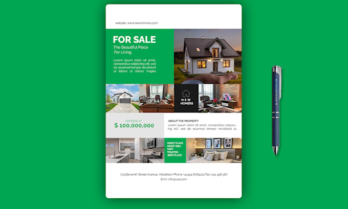 Do a clean and modern real estate flyer design by Trustlemajr | Fiverr
