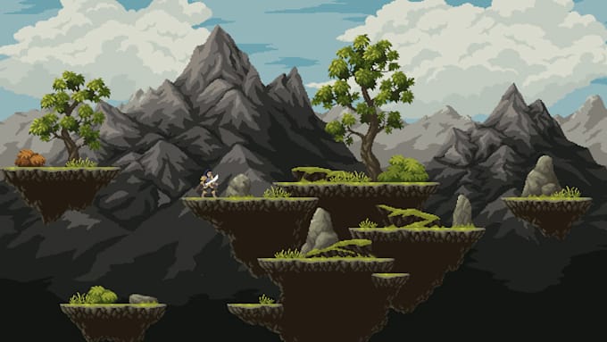 Create highend pixel art animation, pixel art character, modelling by ...