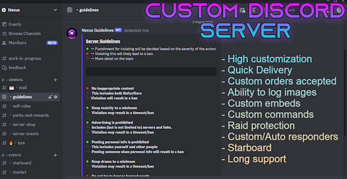 Design the most beautiful discord server by Infinitiac3 | Fiverr