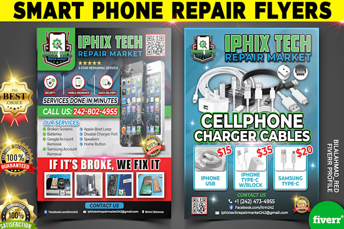 Design smartphone repair flyer, cell phone repairing flyer by Shamim ...