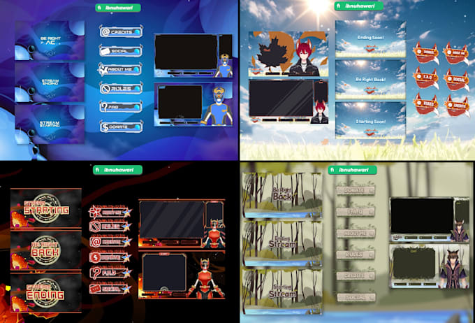 Create animated stream overlay for vtuber by Ibnuhawari | Fiverr