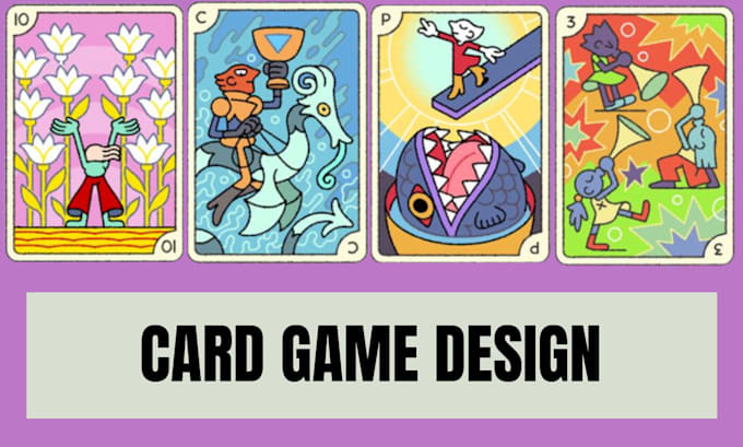 Design card game, card game art, board game, tarot card design, oracle ...