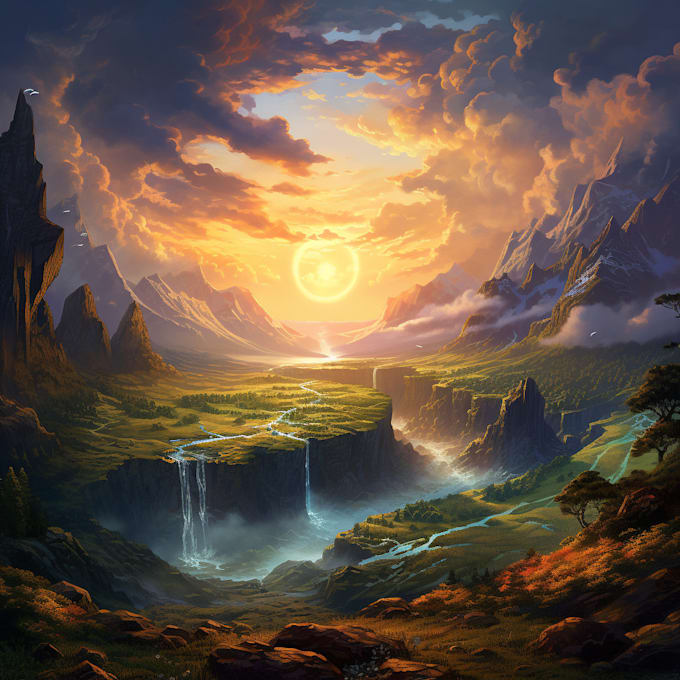 Draw amazing environment concept art and fantasy landscape by Amesstead ...