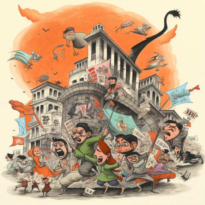 Draw political cartoon for you by Agarata55 | Fiverr