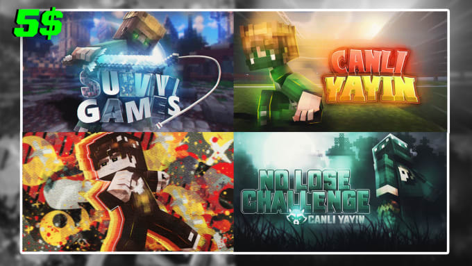 Make the best minecraft thumbnail for youtube by Vustorart | Fiverr
