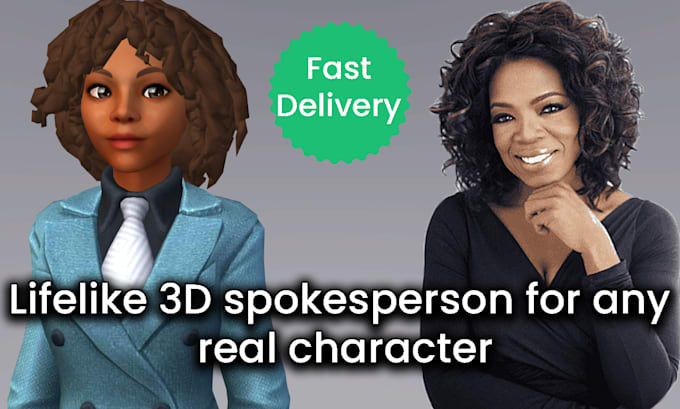 Craft A Lifelike 3d Spokesperson For Any Real Character By Wad113 Fiverr