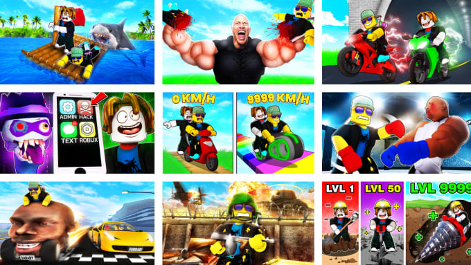 Make a professional roblox thumbnail for you by Renalr1 | Fiverr