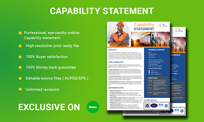 Design a professional and effective capability statement by Rawson152 ...