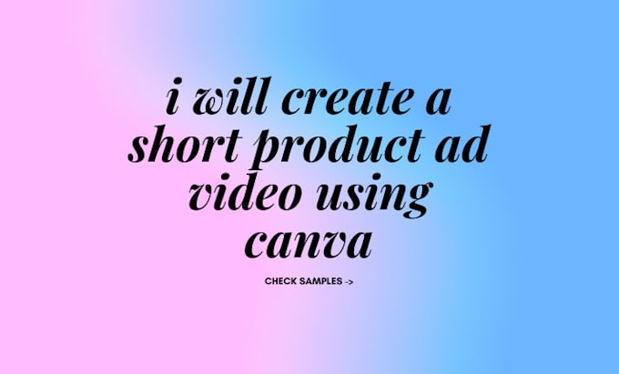 A short product ad video using canva by Megugugumi | Fiverr