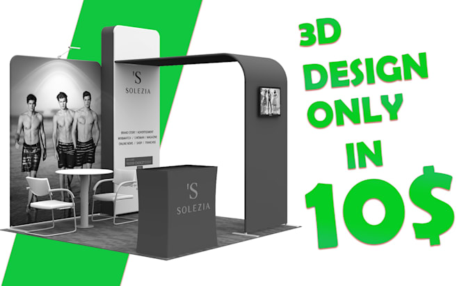 Design 2d 3d exhibition stand, booth, kiosk, and trade show stall by ...