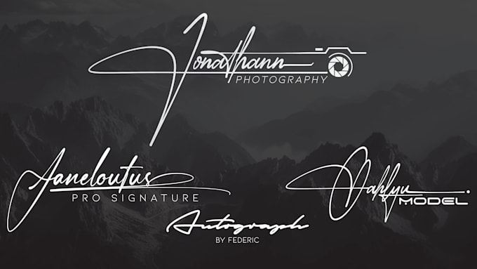 Design luxury cursive scripted signature handwritten logo by ...