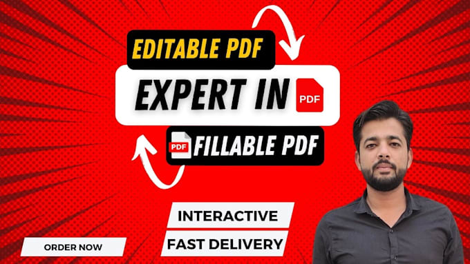 Make editable pdf fillable writeable interactive pdf by Waqas_b | Fiverr