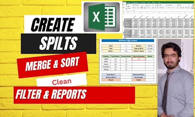 Split Merge Sort Filter Format Arrange Excel Data By Theasifkhan