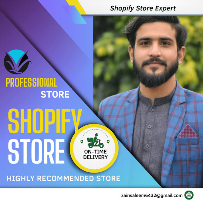 Create a professional shopify store and complete customized by ...