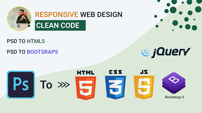 Convert figma or pdf design to responsive html css website by ...