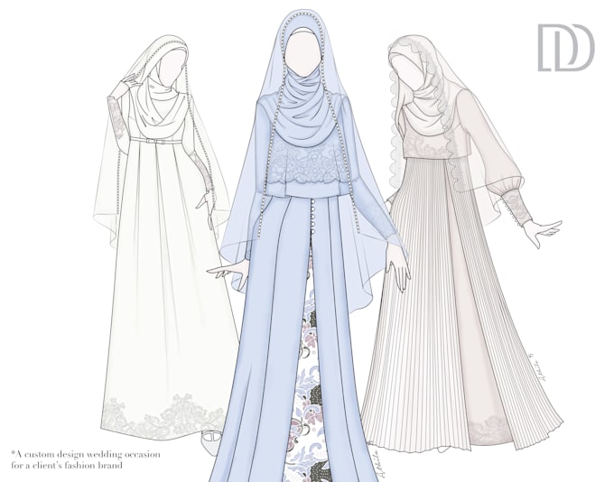 Design elegant modest look for special occasion wedding formal with ...