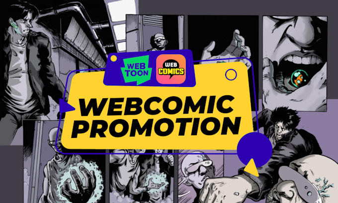 Do webcomic promotion, webtoon tapas, wattpad, manga, comic promotion by Bernadorh | Fiverr