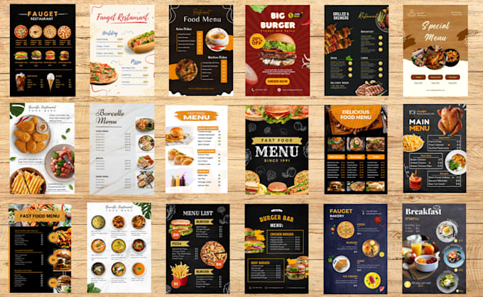 Design dessert flyer, food, menu flyer and brochure by Gorsi1130 | Fiverr