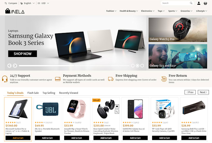 Design ecommerce website layout by Marufi_billah | Fiverr
