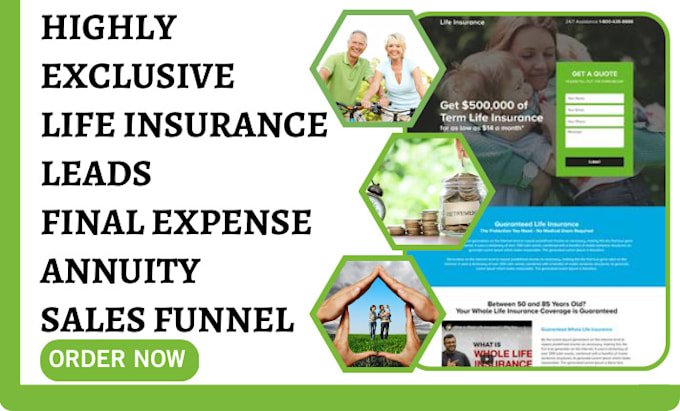 Generate life insurance final expense burial insurance landing page ...
