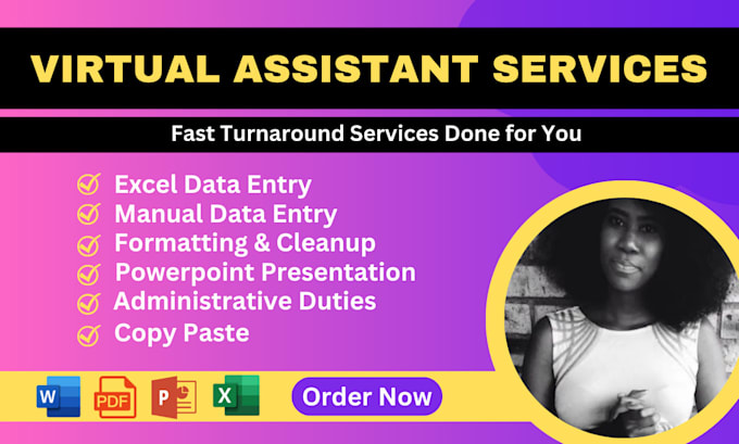 Be your virtual assistant for data entry, writing, and admin by Chrystalmasango | Fiverr
