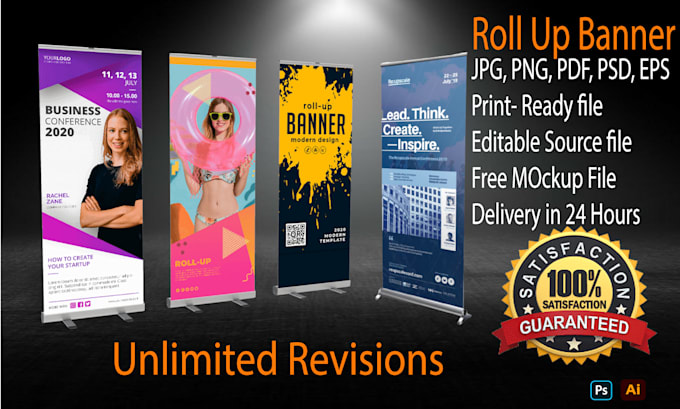 Do roll up banner or retractable banner design by Lusiadmund | Fiverr