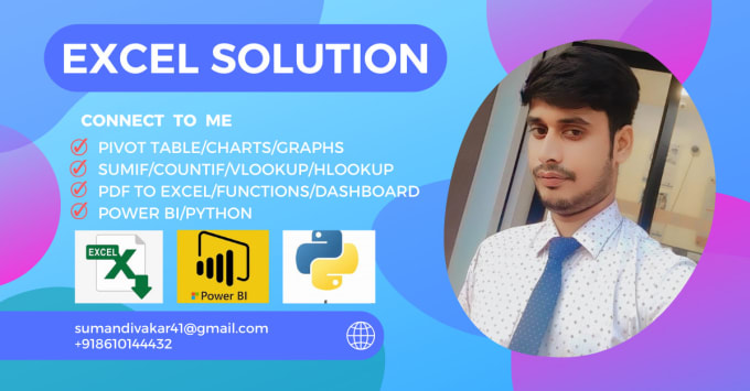 Do full excel solution, formula, convert any file to excel by Suman965 ... Do full excel solution, formula, convert any file to excel by Suman965 ...