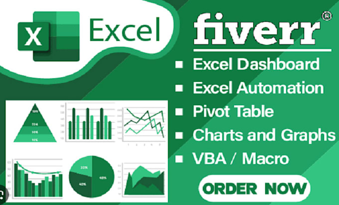 Create excel graphs, charts, formula and dashboards by Asadgondal403 | Fiverr