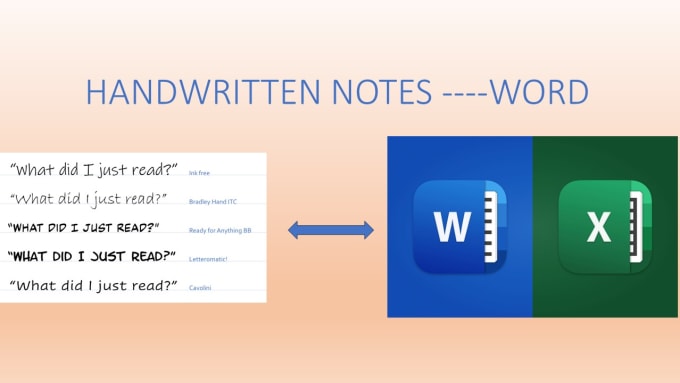 Covert handwritten notes documents files into word pdf excel by ... Covert handwritten notes documents files into word pdf excel by ...
