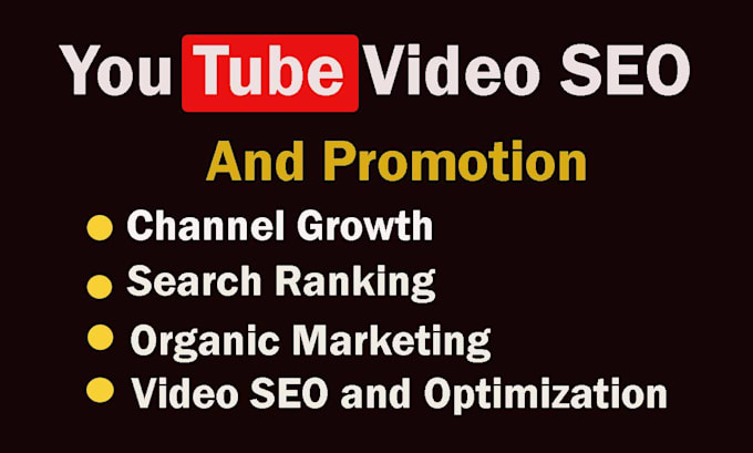 Do organic youtube channel seo and promotion by Rupsana12 | Fiverr