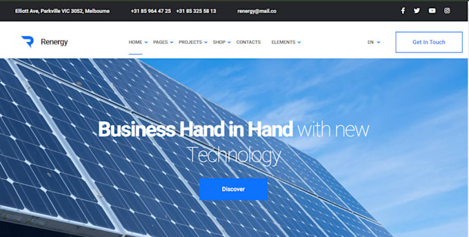 Design a professional solar website solar landing page to generate ...