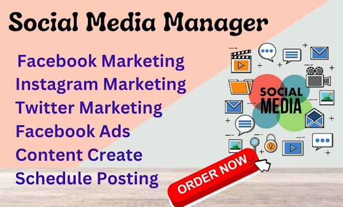 Be your social media manager, social media setup, smm marketing manager ...