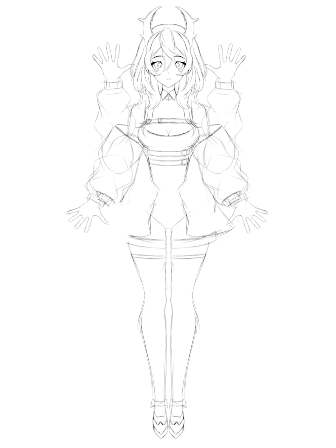 Do a vtuber model drawing and rigging by Voktiria | Fiverr
