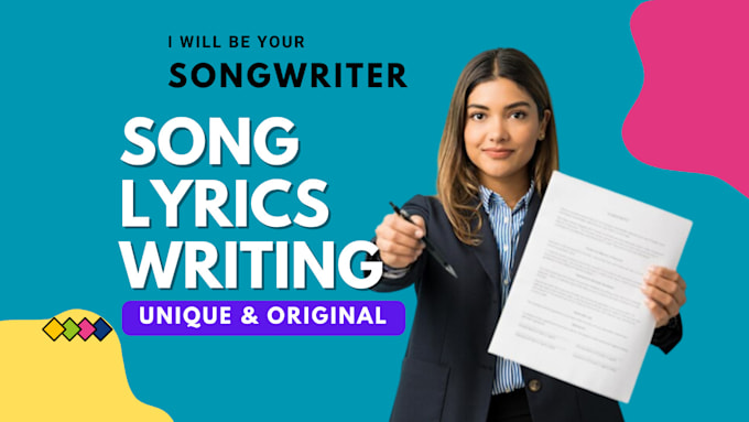 Write original song lyrics, song lyric writing, songwriter, lyrical ...