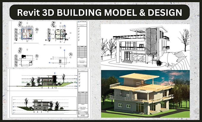 Create 3d revit model, building exterior with rendering by Rahimmalik ...