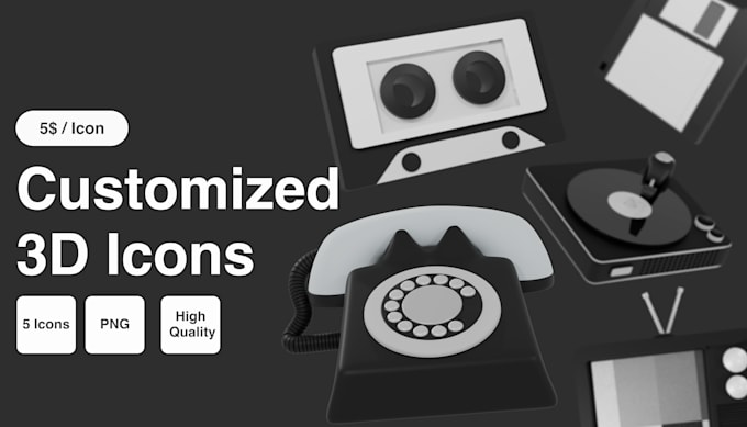 Create custom 3d icon ui design for apps and website by Kekoiikakoii ...