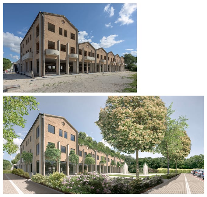 Draw an architectural cgi on your 3d model or photo by Andrea_crab | Fiverr