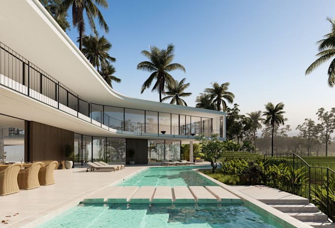 Do photo realistic visual rendering architecture exterior by Cahyaadi | Fiverr