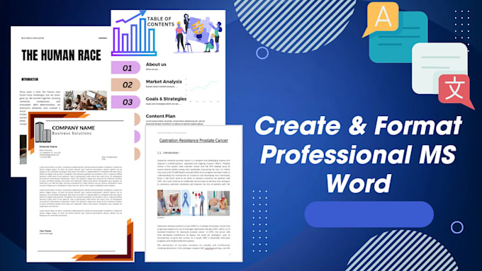 Create and format professional ms word document by Farwaamjad484 | Fiverr