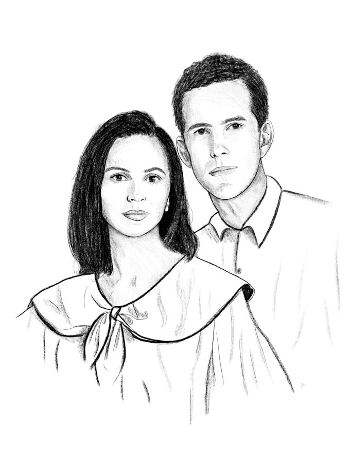 Draw a digital line drawing of your choice by Productofsummer | Fiverr