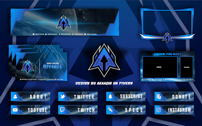 Create pro stream pack overlay for twitch youtube kick by Akaaqib | Fiverr
