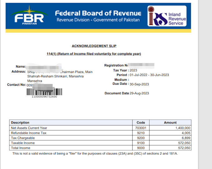 File pakistan income tax return by Llcbusiness01 | Fiverr
