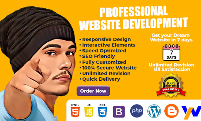 Do modern professional website development and web designing by ...