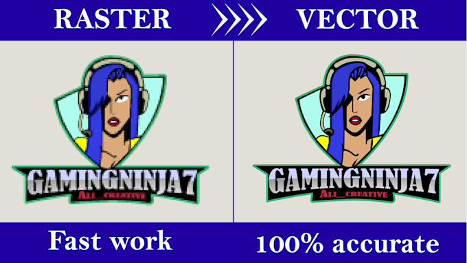 Perfectly trace your logo and image in vector by Ali_creative7 | Fiverr