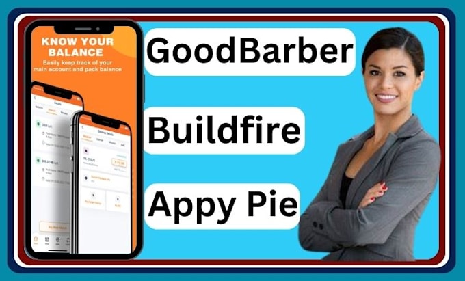 Build, design your mobile app, using goodbarber, appy pie, by Zoe_min | Fiverr