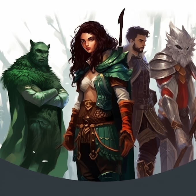 Draw 2d game character for dnd art by Marlizehaarhof7 | Fiverr