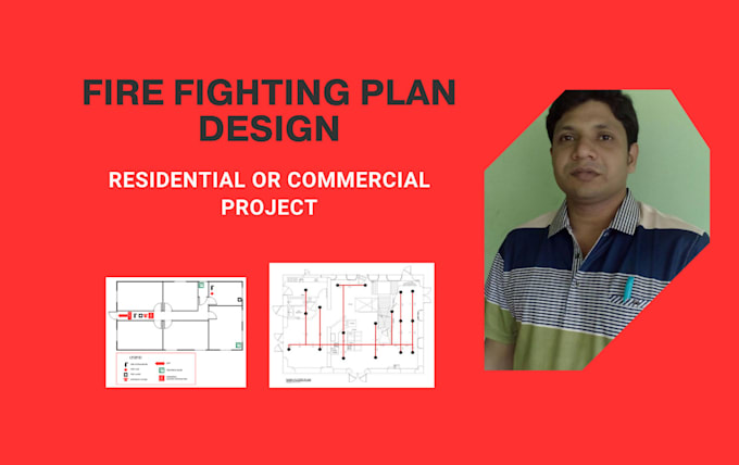 Draw a professional fire fighting and safety plan by Engr_riaz23 | Fiverr