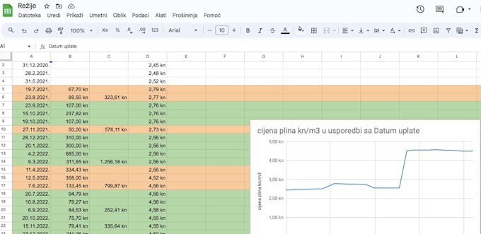 Excel sheet design and data visualization by Chocolateandtea | Fiverr